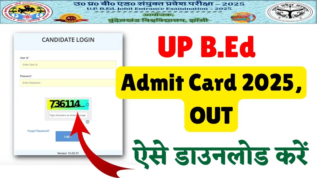 UPBED Admit Card 2025 - jobs vacancy