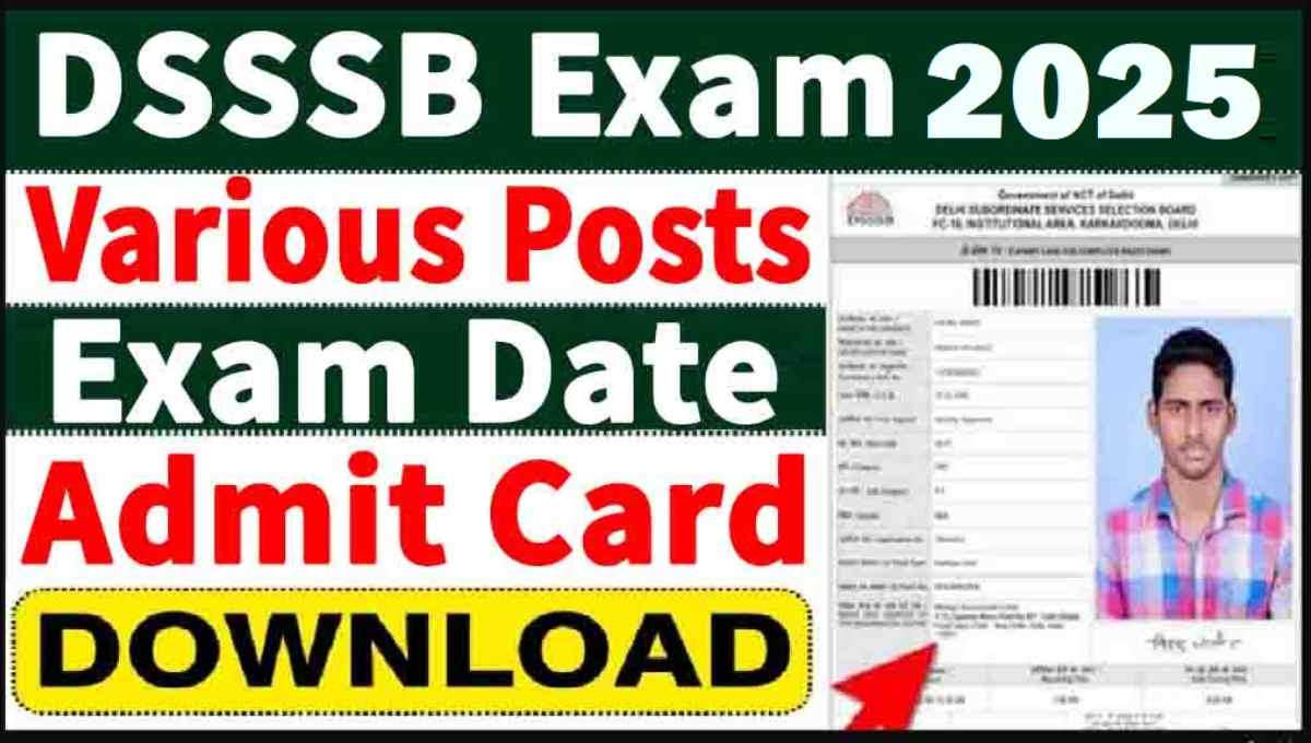 Delhi DSSSB Various Post Admit Card 2025 Out