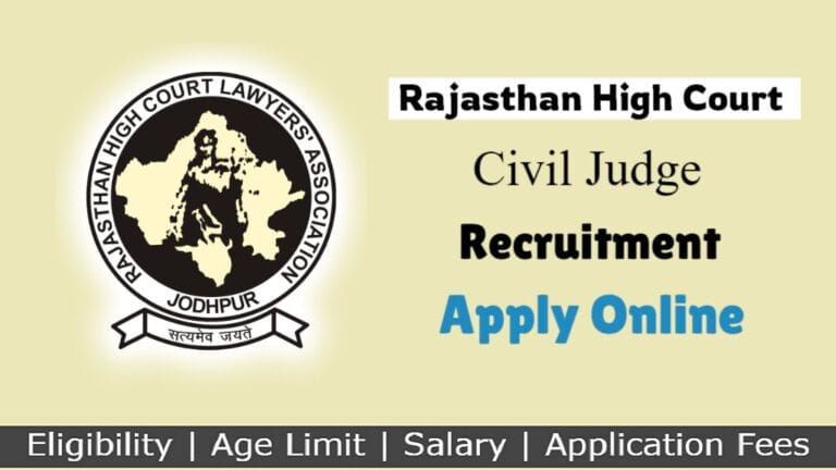 Rajasthan High Court Civil Judge Recruitment 2025