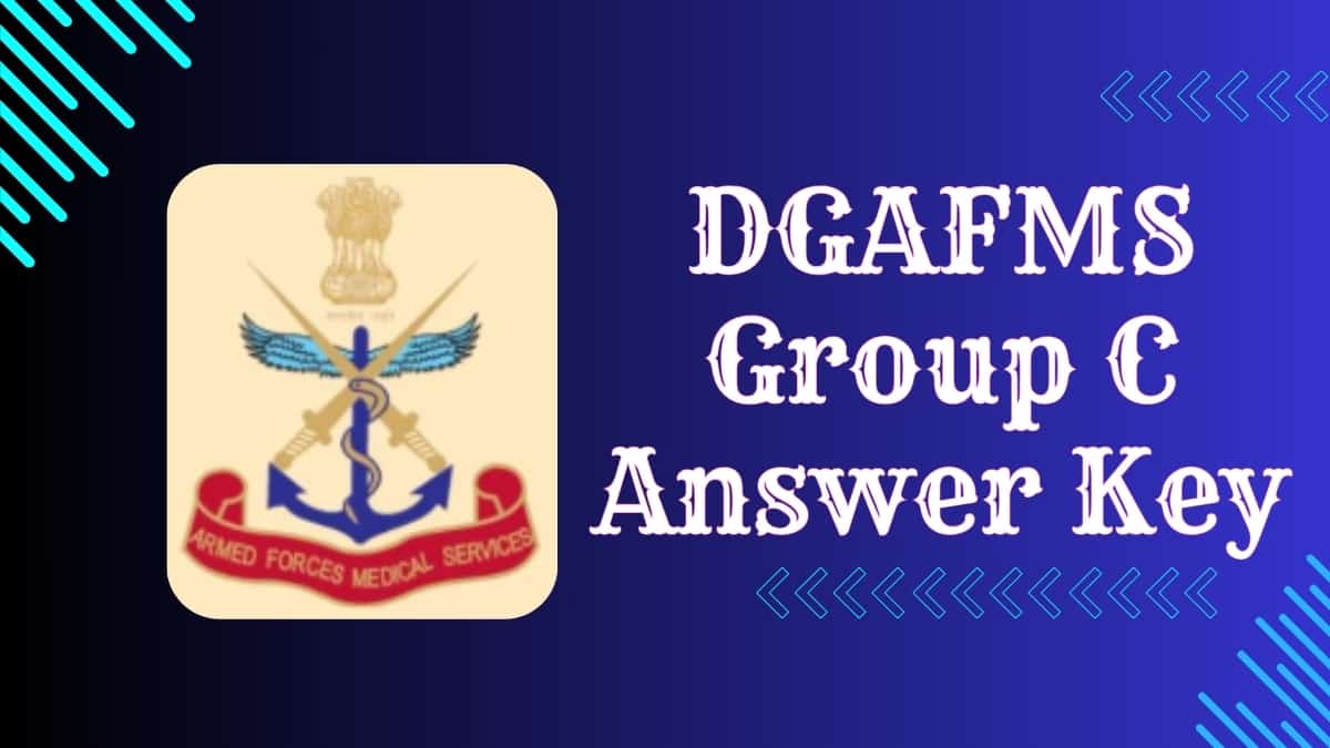 DGAFMS Group C Answer Key 2025 Out