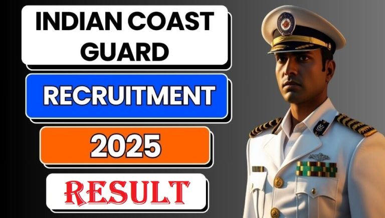 Indian Coast Guard AC 01/2027 Batch Result 2025 Out