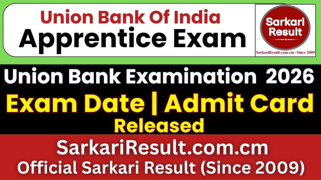Union Bank of India Apprentice Exam Date 2026 Out
