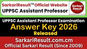 UPPSC Assistant Professor Answer Key 2026 Out